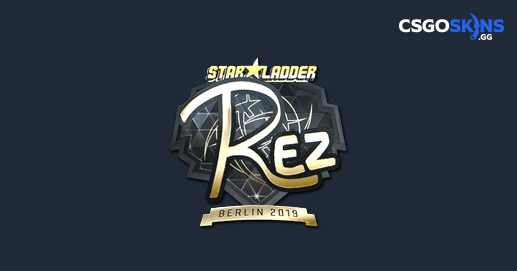 Sticker | REZ (Gold) | Berlin 2019 - CSGOSKINS.GG