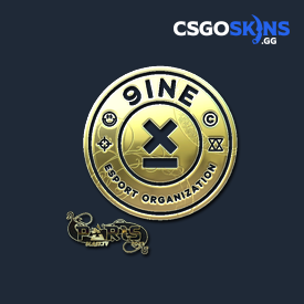 Sticker | 9INE (Gold) | Paris 2023 - CSGOSKINS.GG