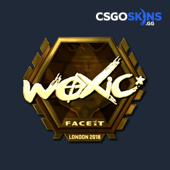 Sticker | woxic (Gold) | London 2018 - CSGOSKINS.GG