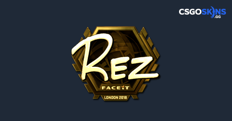 Sticker | REZ (Gold) | London 2018 - CSGOSKINS.GG