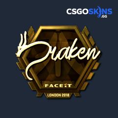 Sticker | draken (Gold) | London 2018 - CSGOSKINS.GG