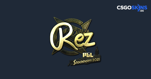 Sticker | REZ (Gold) | Stockholm 2021 - CSGOSKINS.GG