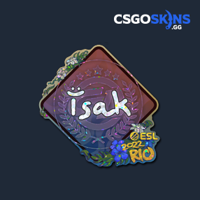 Sticker | isak (Glitter) | Rio 2022 - CSGOSKINS.GG