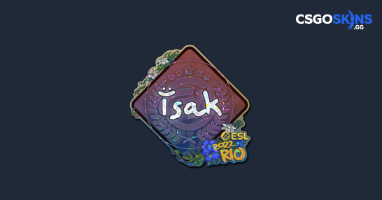 Sticker | isak (Glitter) | Rio 2022 - CSGOSKINS.GG