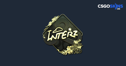 Sticker | interz (Gold) | Rio 2022 - CSGOSKINS.GG