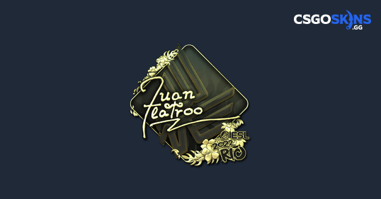 Sticker | juanflatroo (Gold) | Rio 2022 - CSGOSKINS.GG