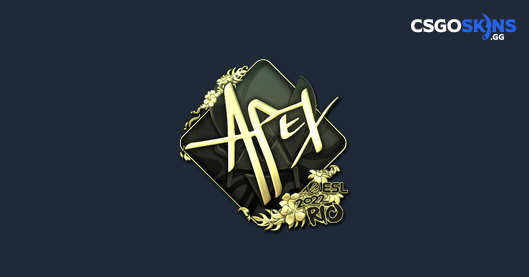 Sticker | apEX (Gold) | Rio 2022 - CSGOSKINS.GG