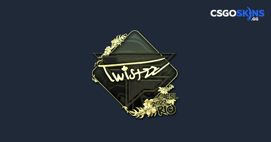 Sticker | Twistzz (Gold) | Rio 2022 - CSGOSKINS.GG