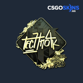 Sticker | Techno4K (Gold) | Rio 2022 - CSGOSKINS.GG