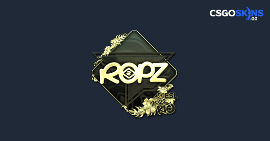 Sticker | ropz (Gold) | Rio 2022 - CSGOSKINS.GG
