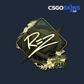 Sticker | REZ (Gold) | Rio 2022 - CSGOSKINS.GG