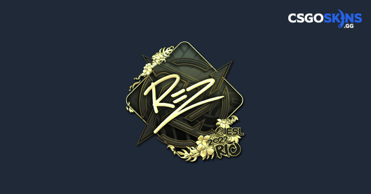 Sticker | REZ (Gold) | Rio 2022 - CSGOSKINS.GG