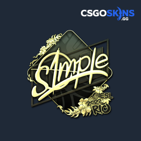 Sticker | s1mple (Gold) | Rio 2022 - CSGOSKINS.GG