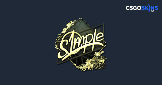 Sticker | s1mple (Gold) | Rio 2022 - CSGOSKINS.GG