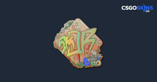 Sticker | sk0R (Holo) | Rio 2022 - CSGOSKINS.GG