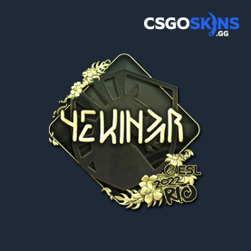 Sticker | YEKINDAR (Gold) | Rio 2022 - CSGOSKINS.GG