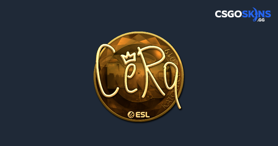 Sticker | CeRq (Gold) | Katowice 2019 - CSGOSKINS.GG