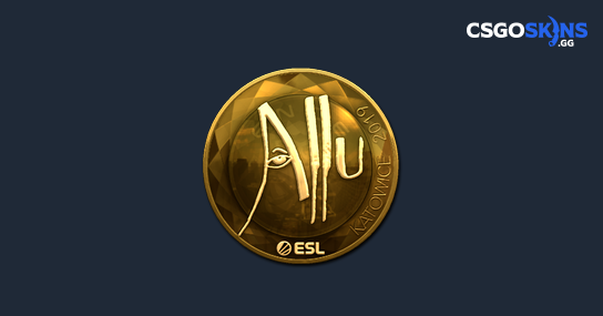 Sticker | allu (Gold) | Katowice 2019 - CSGOSKINS.GG