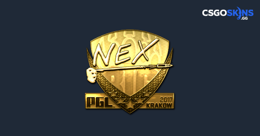 Sticker | nex (Gold) | Krakow 2017 - CSGOSKINS.GG
