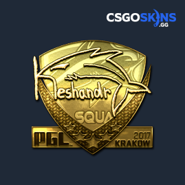 Sticker | keshandr (Gold) | Krakow 2017 - CSGOSKINS.GG