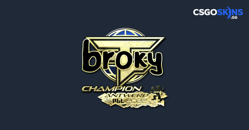 Sticker | broky (Gold, Champion) | Antwerp 2022 - CSGOSKINS.GG