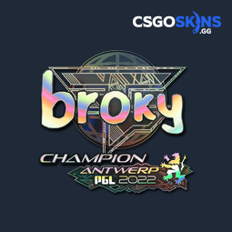 Sticker | broky (Holo, Champion) | Antwerp 2022 - CSGOSKINS.GG