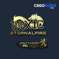 Sticker | woxic (Gold) | Antwerp 2022 - CSGOSKINS.GG