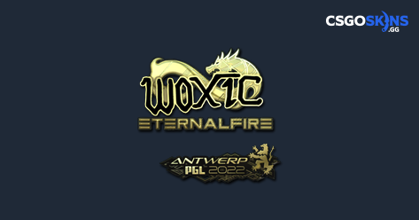 Sticker | woxic (Gold) | Antwerp 2022 - CSGOSKINS.GG