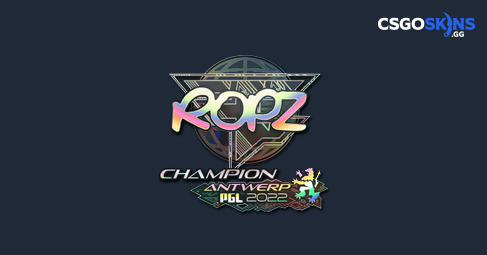 Sticker | ropz (Holo, Champion) | Antwerp 2022 - CSGOSKINS.GG