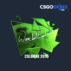 Sticker | WorldEdit (Foil) | Cologne 2016 - CSGOSKINS.GG