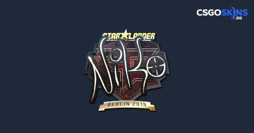 Sticker | NiKo (Gold) | Berlin 2019 - CSGOSKINS.GG