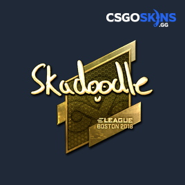 Sticker | Skadoodle (Gold) | Boston 2018 - CSGOSKINS.GG
