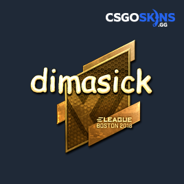 Sticker | dimasick (Gold) | Boston 2018 - CSGOSKINS.GG
